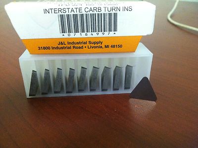 Interstate Indexable Turning Inserts TPU-324 I55 Carbide QTY 10 ICC ...