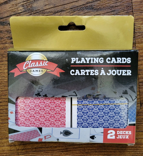 Classic Games Playing Cards 2 Decks Red and Blue - New in Package | eBay