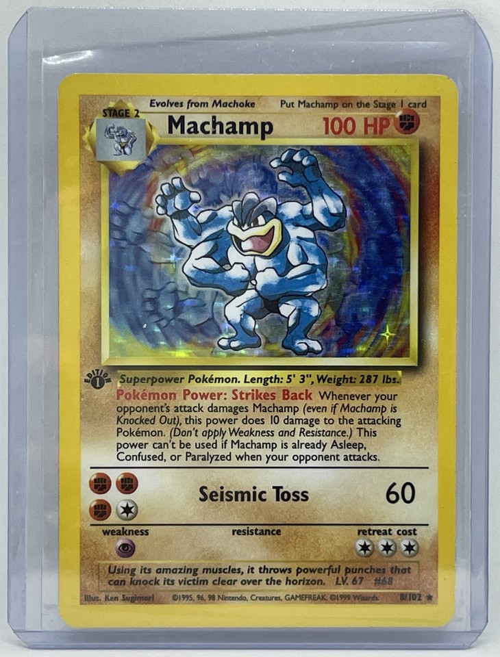 Pokémon TCG - Machamp - 8/102 - Holo 1st Edition - Base Set 1st Ed ...