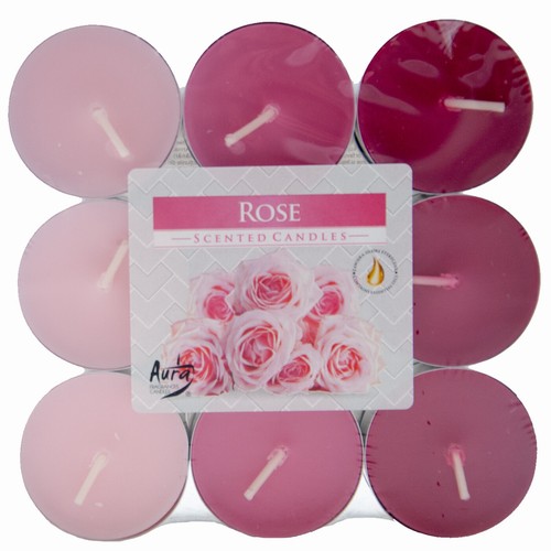 Scented Candles Rose 1 x 18 Piece Tealights Tea Lights 5906927120782 ...