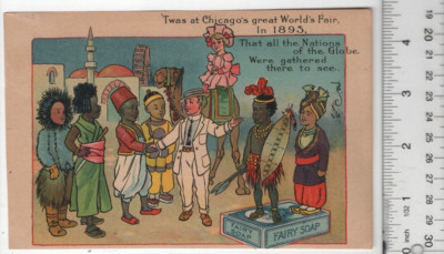 Chicago World's Fair 1893 Global Nations Victorian Trade Card 7"x5" VTC ...