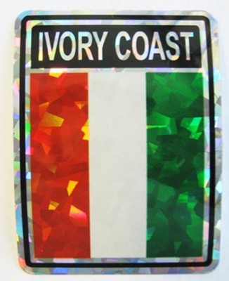 Ivory Coast Country Flag Reflective Decal Bumper Sticker | eBay