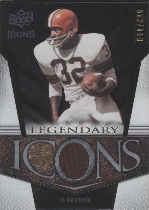 2008 Upper Deck Icons - Legendary Icons Jim Brown #LI10 Silver Jerseys ...