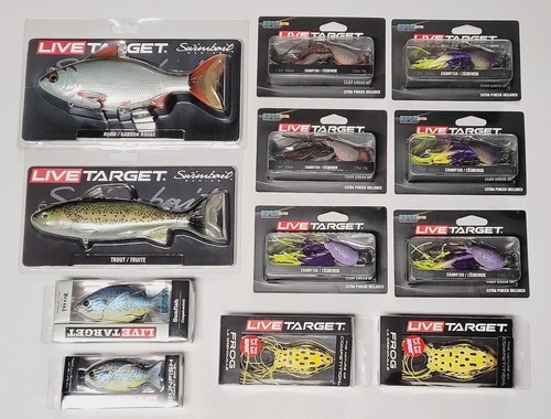 Live Target Fishing Lures Lot 12 units - Assortment of Jigs, Swimbaits ...