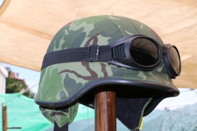 Motorcycle army camo Helmet Chopper Biker camouflage Harley Oldtimer ...