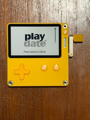 Barely Used Playdate Handheld Gaming System by Panic with Aqua Cover ...