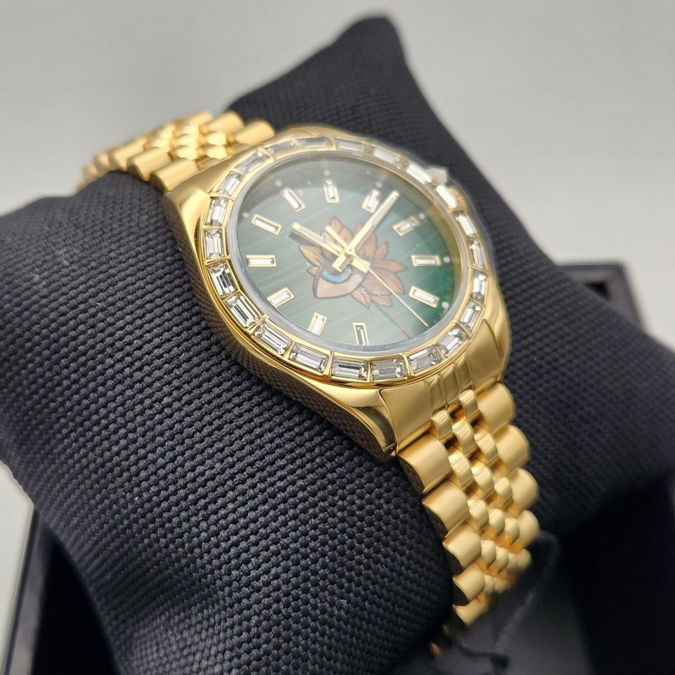 Timex X Jacquie Aiche Legacy Malachite Tribe Eye Flower Watch 36mm | eBay