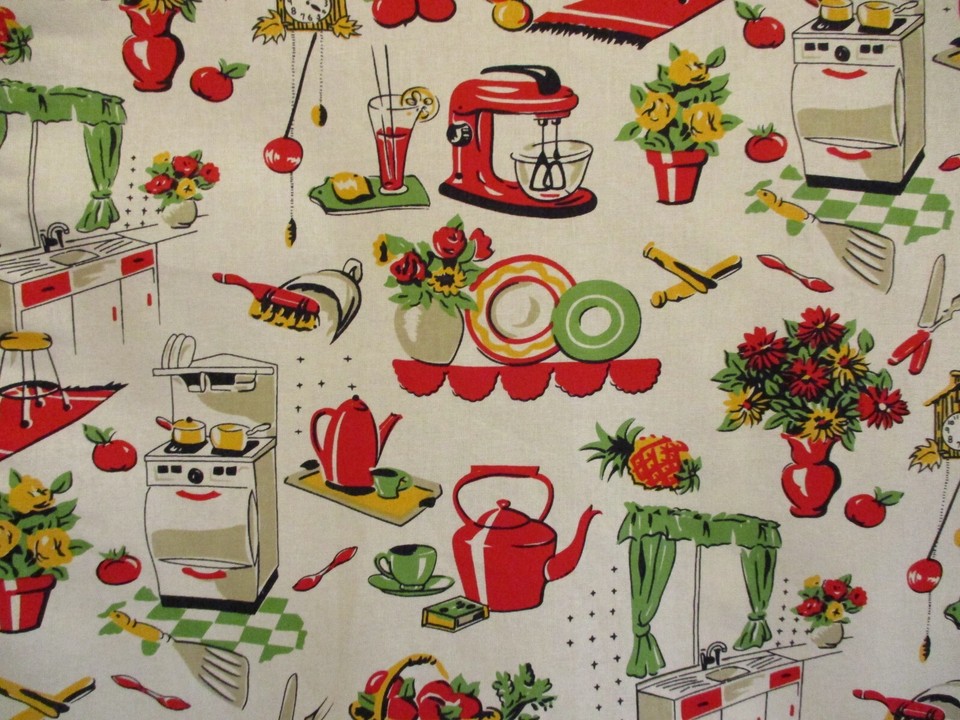 HANDMADE BIB APRON FIFTIES KITCHEN | eBay