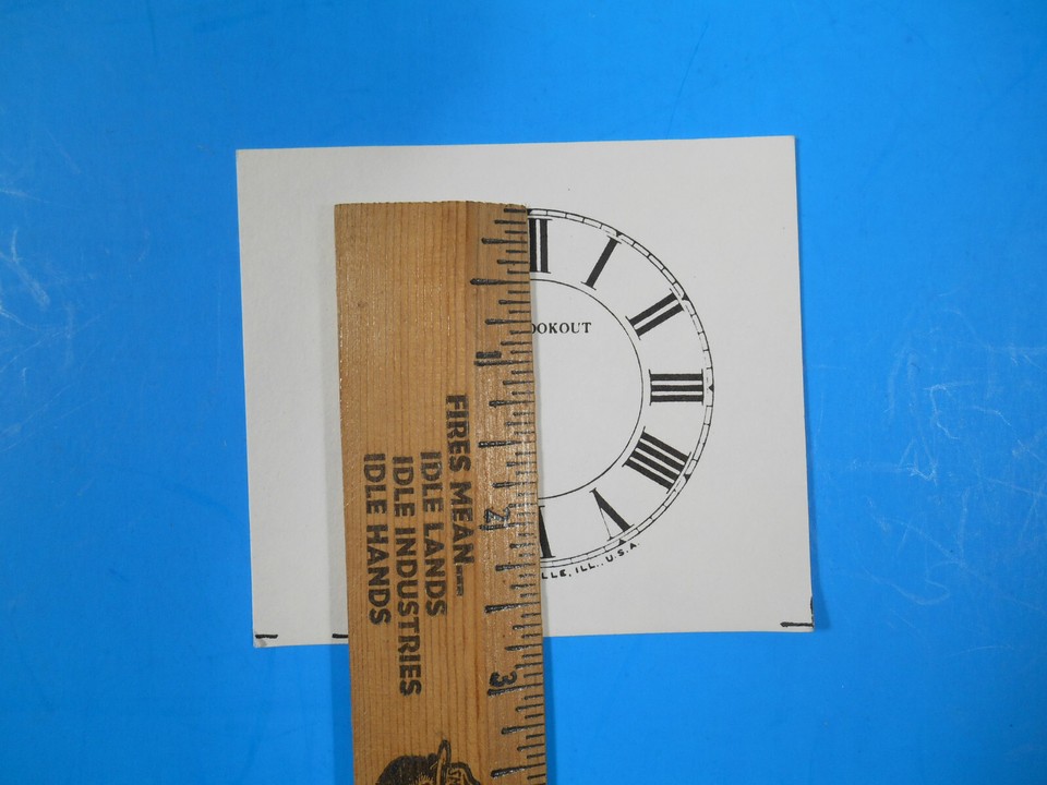Replacement Clock Face Paper Card Stock Matte White Westclox "The ...