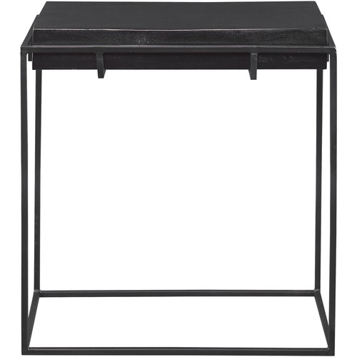 Uttermost 25106 Telone 24 X 22 inch Dark Oxidized Black Side Table ...
