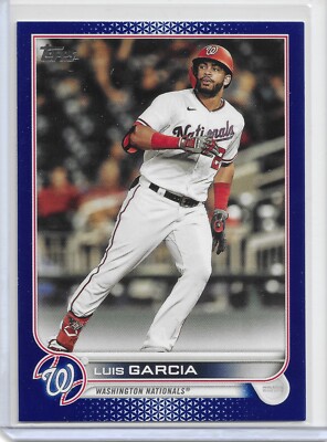 2022 TOPPS ROYAL BLUE PARALLEL #472 LUIS GARCIA ** WASHINGTON NATIONALS ...