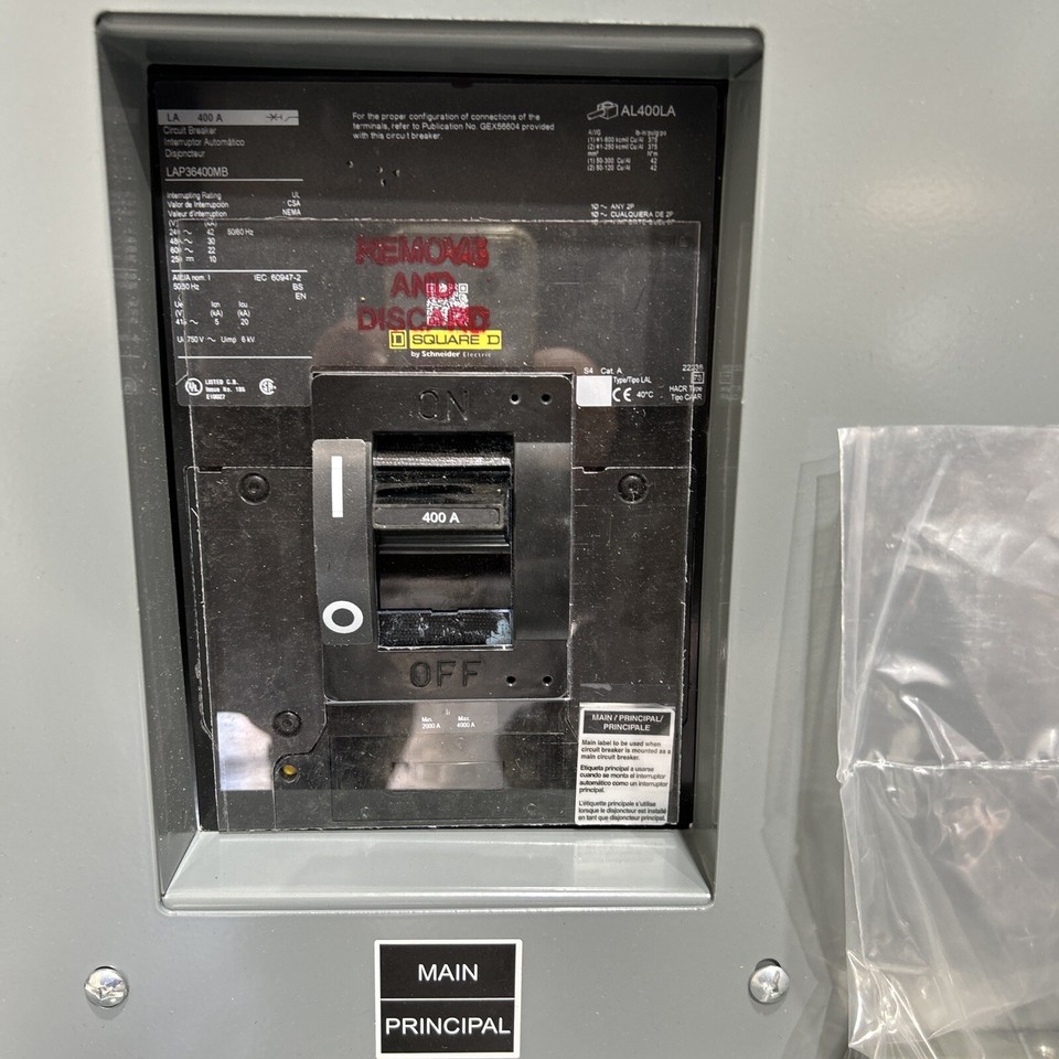 400 amp Main Breaker New Square D I line Panelboard 480y/277 Complete W ...