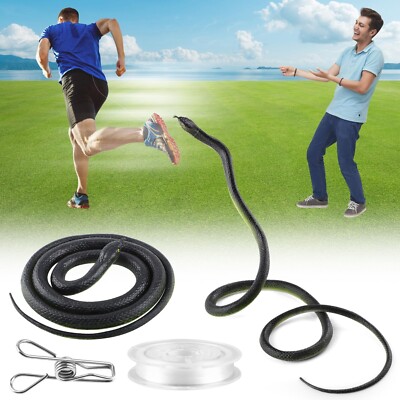 Fake Snake Prank w String Clip Realistic DIY Golf Gag Gift Prank Scare ...