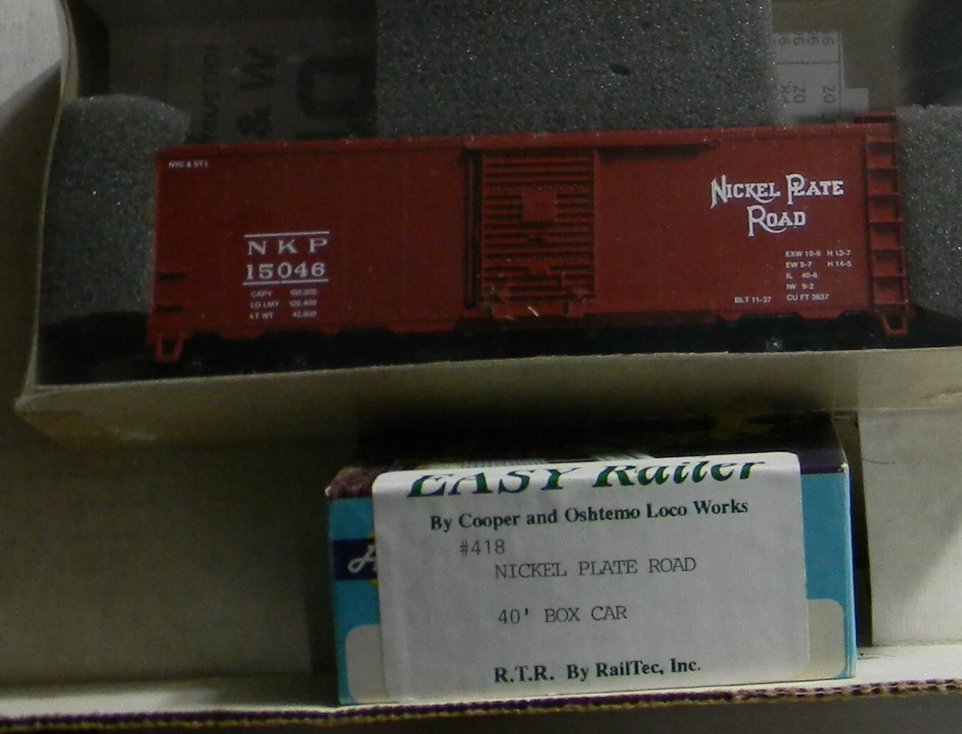 Two(2) Nickle Plate Road 40' Boxcars, Custom painted and ready to run ...