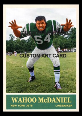 Wahoo McDaniel New York Jets 1964 Style Custom Football Art Card | eBay
