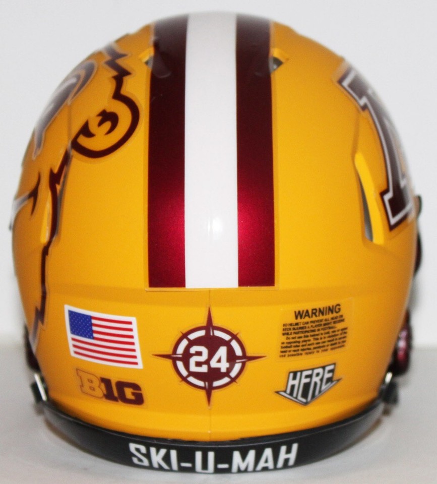 2024 Minnesota Golden Gophers Custom Riddell Mini Helmet vs VT - Dukes ...