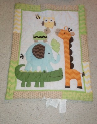 CIRCO BABY BLANKET QUILT ELEPHANT OWL TURTLE BEE GIRAFFE ALLIGATOR ...