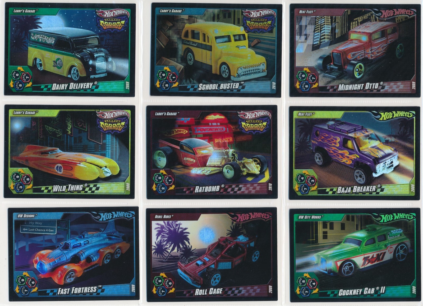 Hot Wheels Trading Cards Fun Packs Game Foil Cards Lot of (9) #7 | eBay
