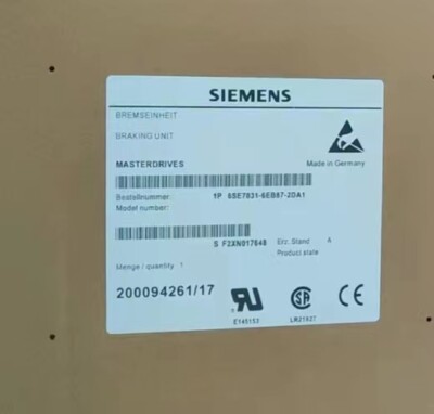 Siemens 6SE7031-6EB87-2DA1 main drive brake unit 100KW 510-650V #H | eBay
