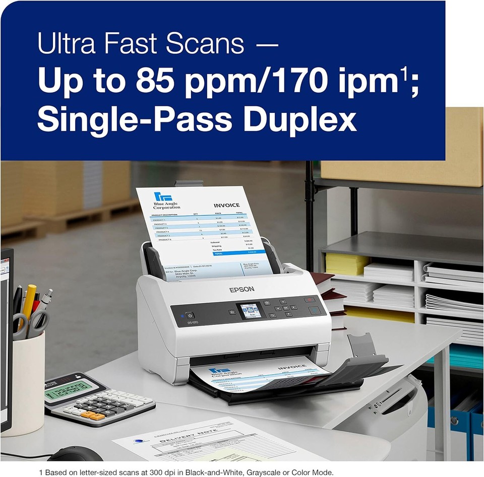 Epson WorkForce DS-970 Color Duplex Document Scanner Printer | 1200 Dpi ...