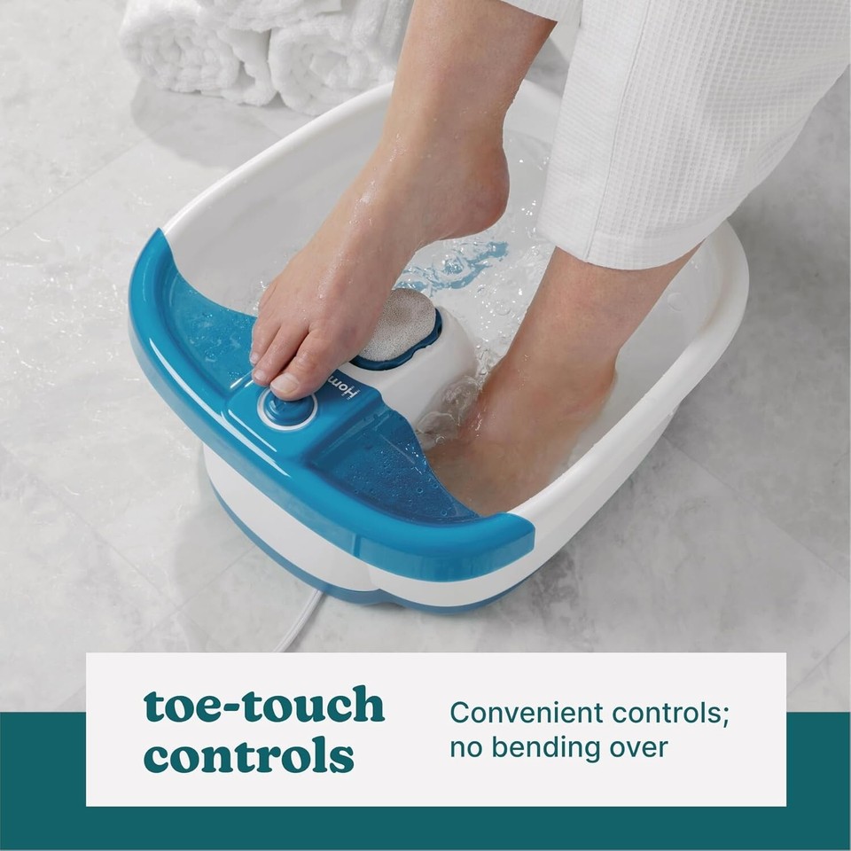 X Large Feet, Foot Spa Bath Massager Heat Soaker Massage Bubble Roller ...