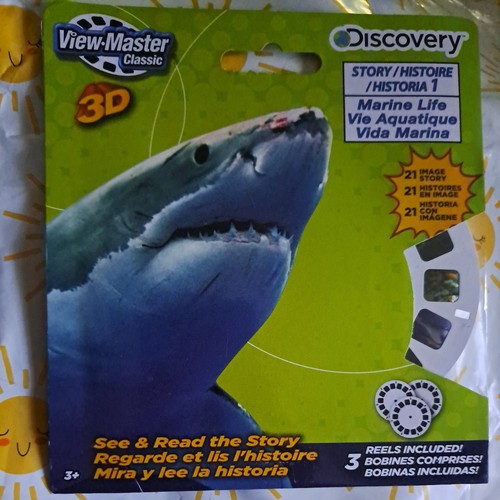 MARINE LIFE View-Master Reel Discovery Kids 3D Shark killer whale 3 ...