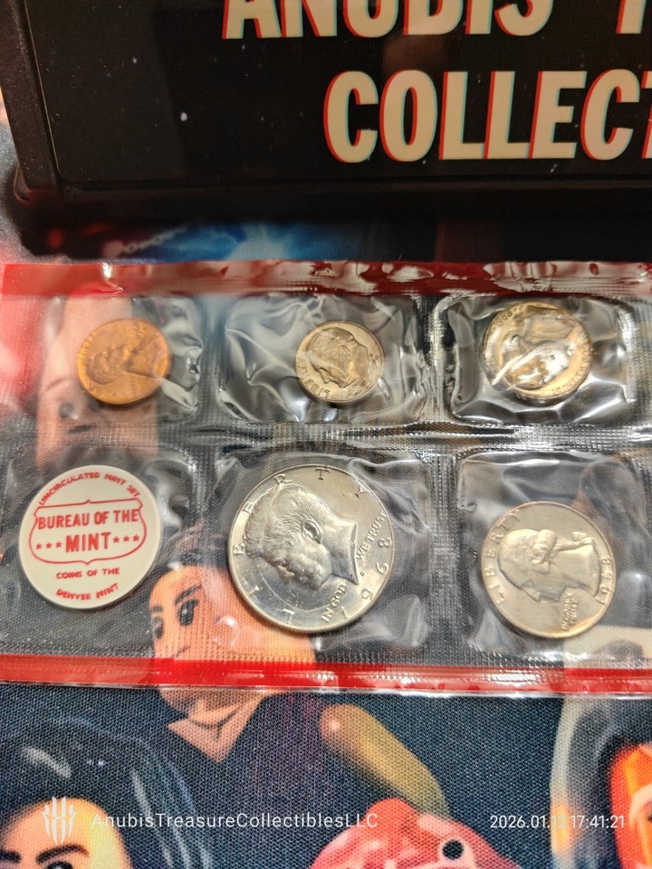 1968 Coin Set, U.S Mint,Original Envelope, 40% Silver Half | eBay