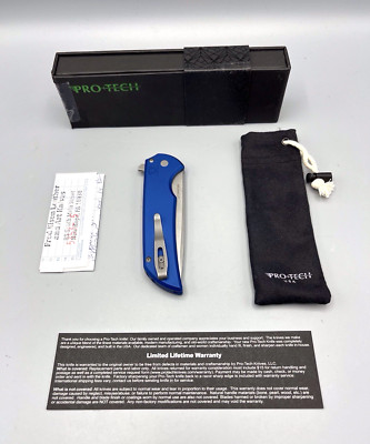 Protech Nordax MX101 Blue Aluminum W/ MagnaCut Button Lock *Pre Owned ...