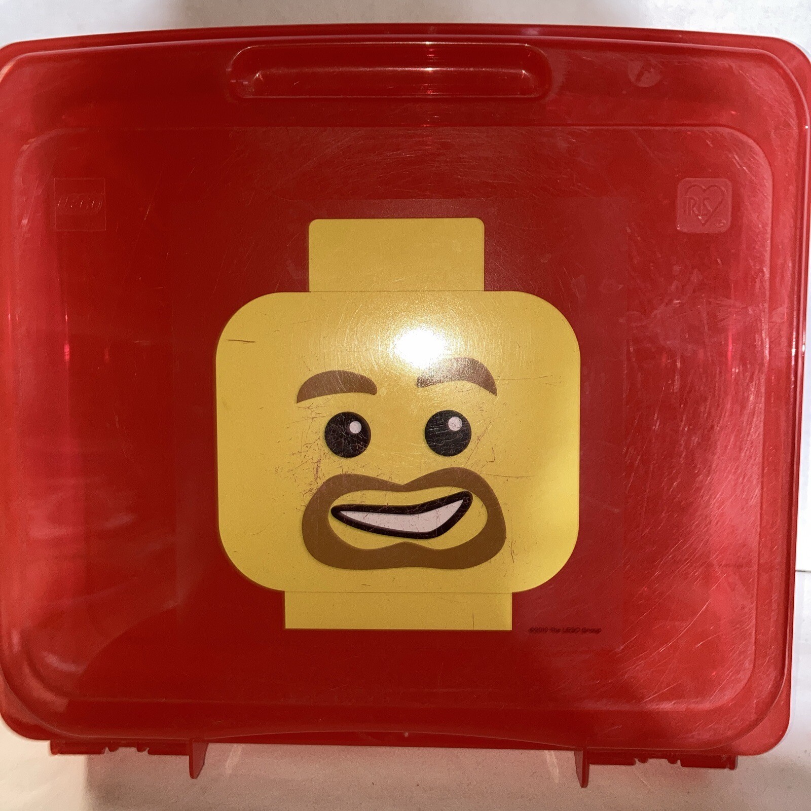 Lego carrying case Red Mini Figure Head Mustache & Goatee | eBay