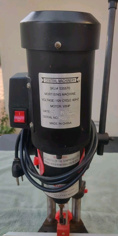 Central Machinery Dedicated Mortising Machine 1/2HP 110V, SKU# S35570 ...