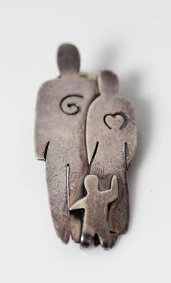 Beautiful Sterling Silver Far Fetched -Taxco Family Pin Brooch 2 ...
