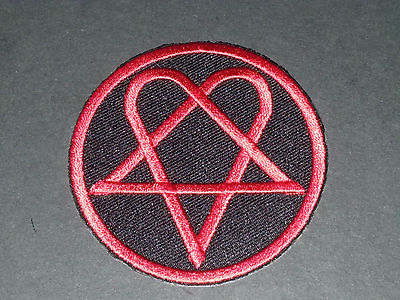 Heartagram Biker Patch Sew or Iron on Novelty Badge | eBay