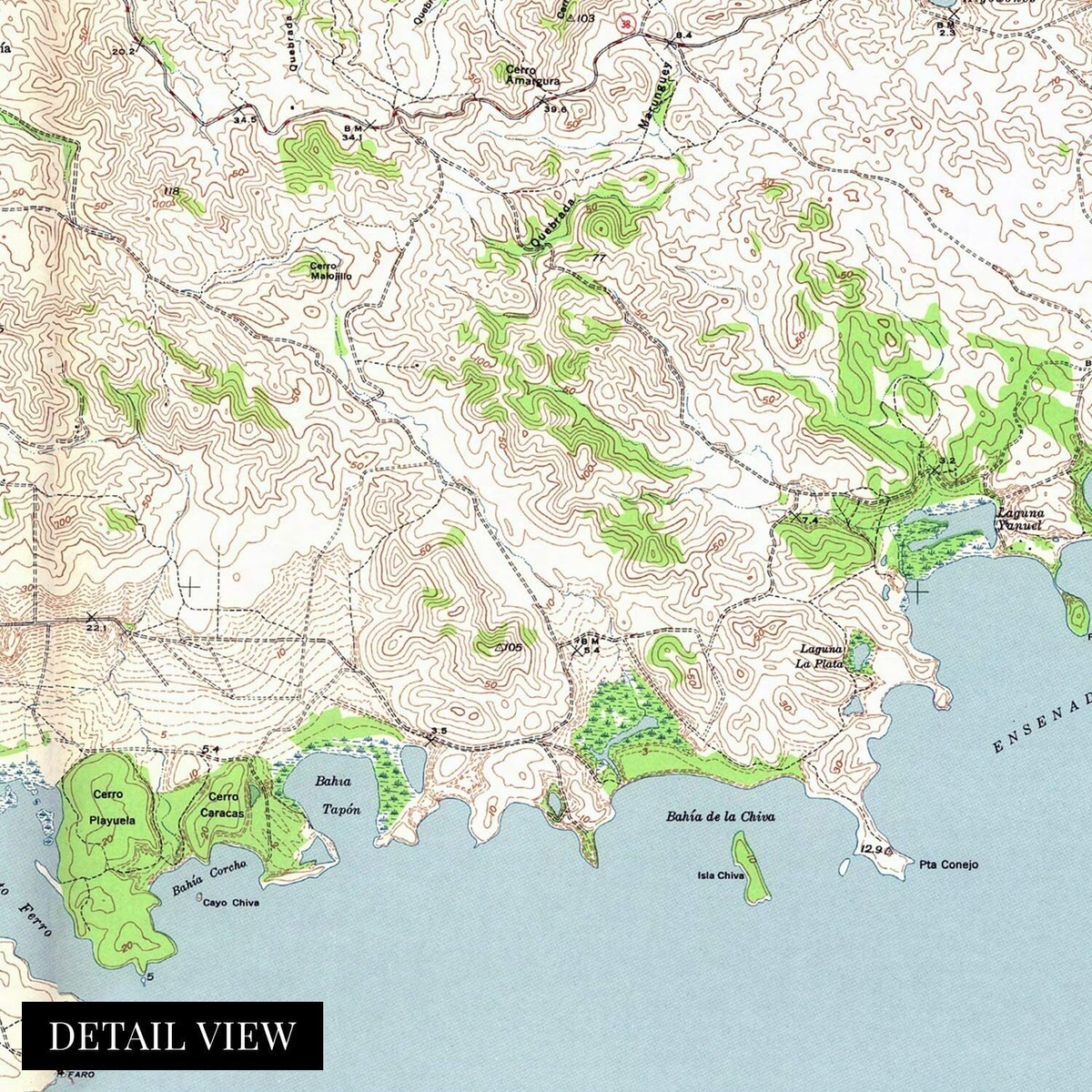 Vieques Road Map Vector