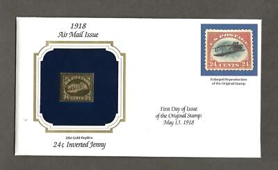 United States Inverted Jenny Gold Foil commemorative cover [673 | eBay