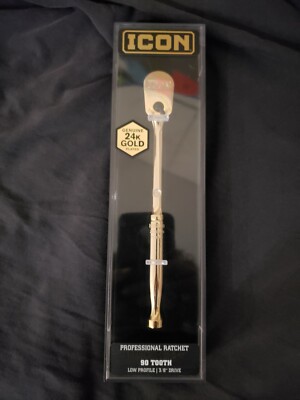 ICON 24K Gold Plated 3/8" Drive Professional Ratchet Limited Edition ...
