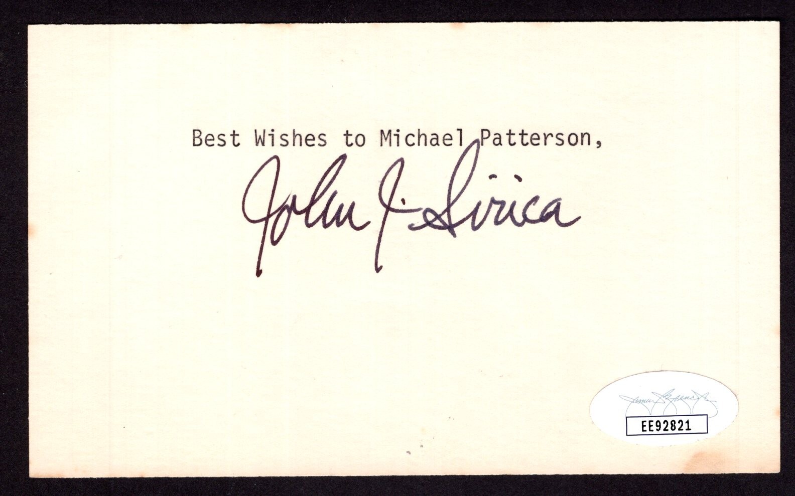 John Sirica US District Judge Watergate Hand Signed 3x5 Index Card JSA ...
