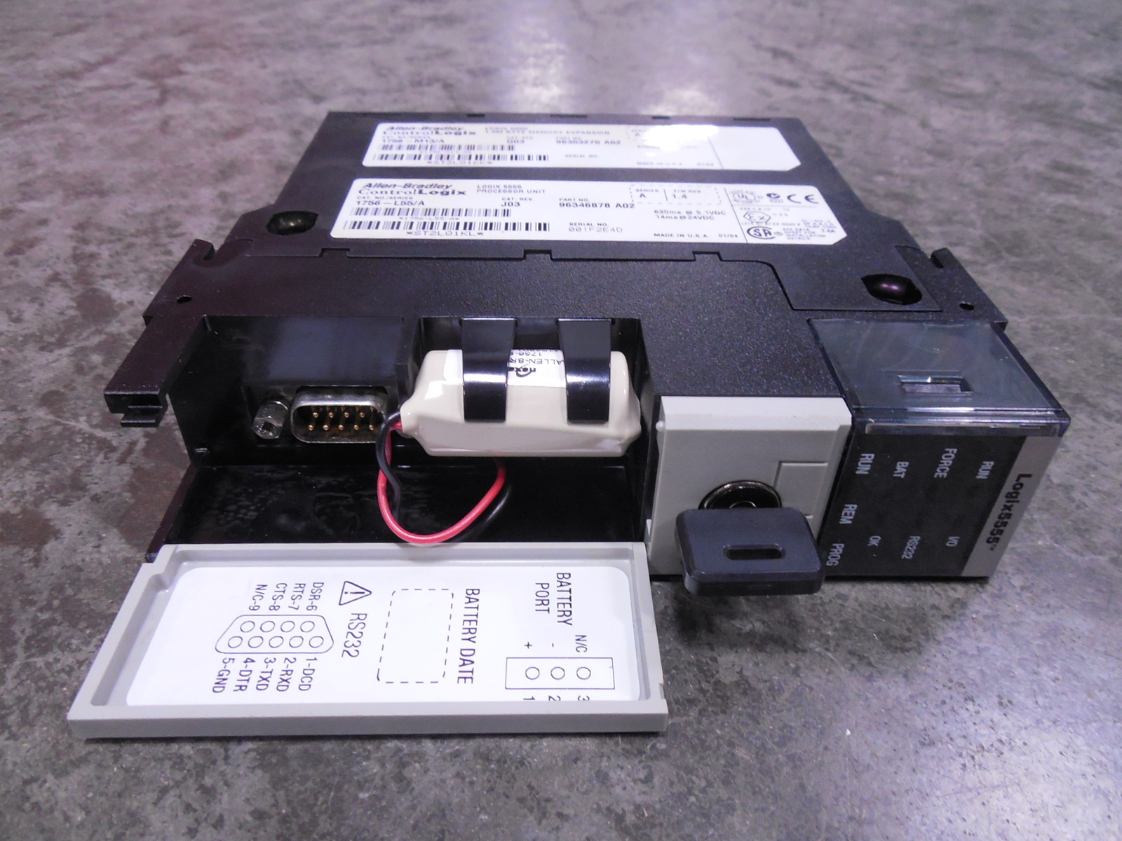 USED Allen Bradley 1756-L55/A ControlLogix Processor w/ 1756-M13/A Rev ...