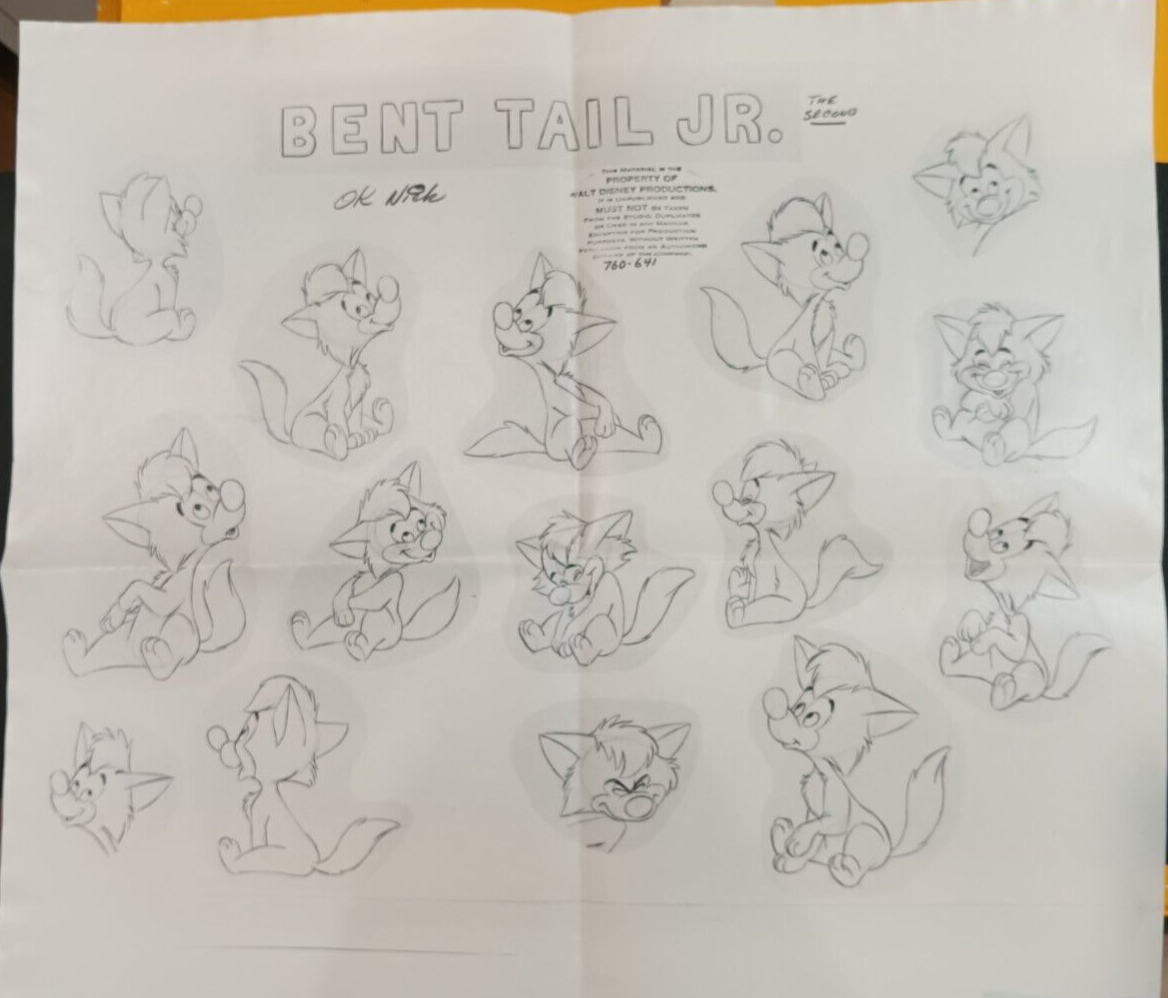 Disney Pluto's "Sheep Dog" 1949 Original Photostatic Model Sheet of ...