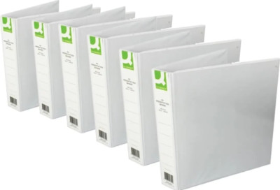 6x A4 White Presentation Folders Ring Binder 4D Binders 4 Rings Sizes ...