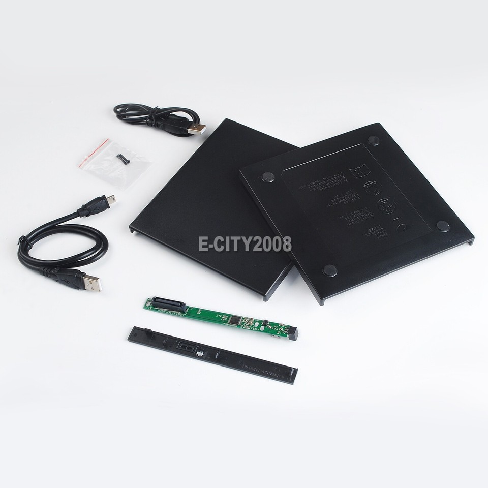 External USB 2.0 case enclosure Adapter for 12.7mm IDE blu-ray CD DVD ...