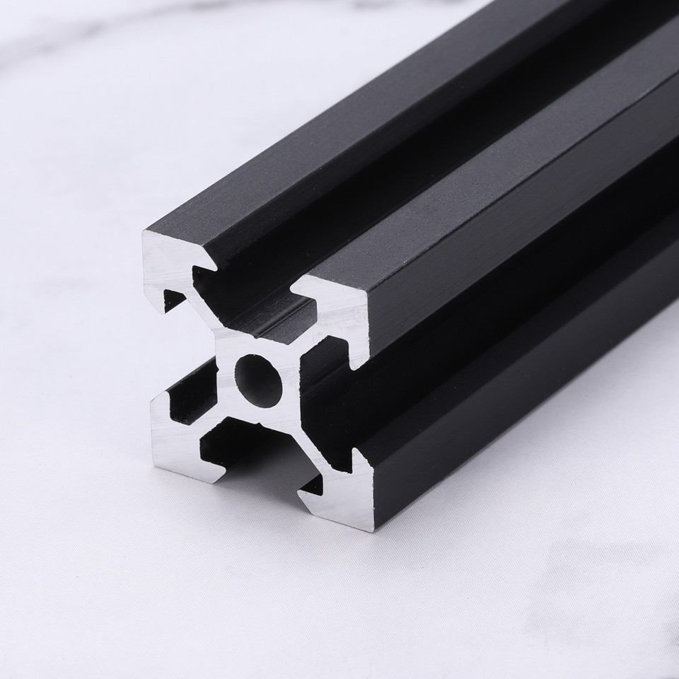 4pcs V Slot 2020 Aluminum Extrusion Profile 100mm x 20mm Anodized Black ...