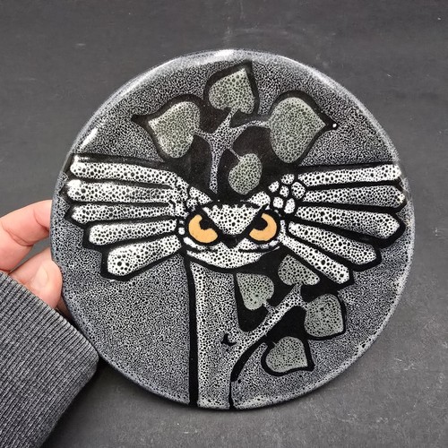 Flying Owl Wall Art Pottery Plaque Handmade by What Cheer Studio Signed ...