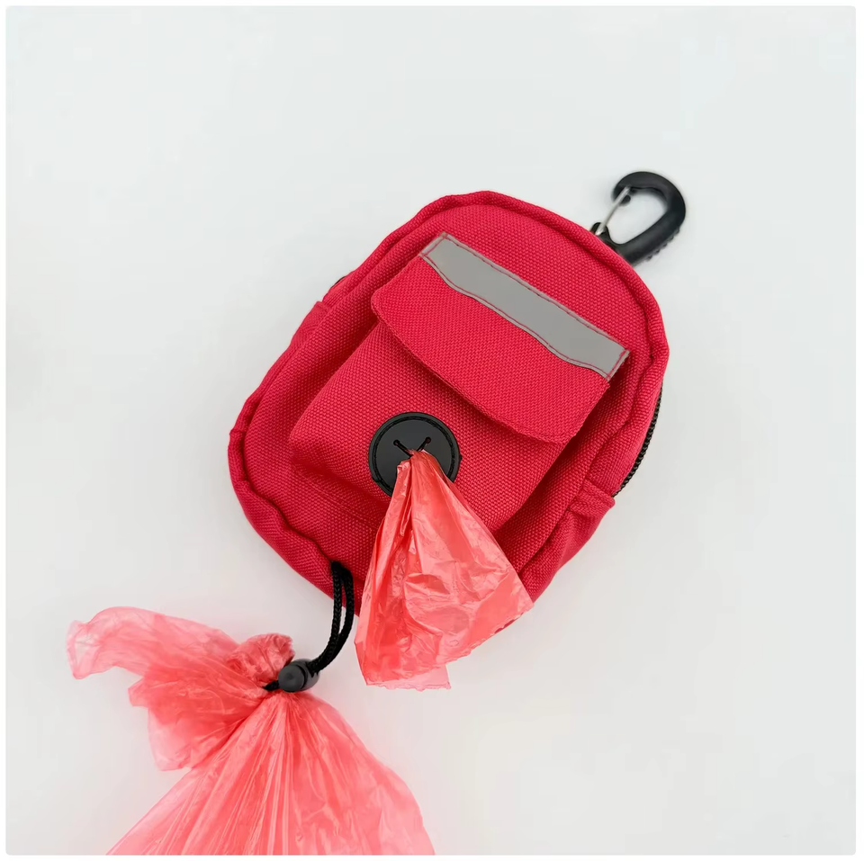 Outdoor Dog Walking Poop Bag Dispenser for Pet Waste, Hanging Leash Bag ...