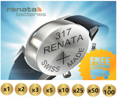 Renata Watch Battery 317 (SR516SW)- Swiss - x1 x2 x3 x5 x10 x25 x50 ...