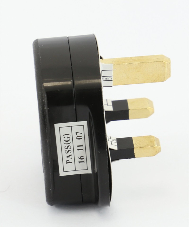 13AMP UK 3 PIN FUSED BLACK MAINS PLUG 13A PACK SOCKET BULK 1 2 3 5 10 ...