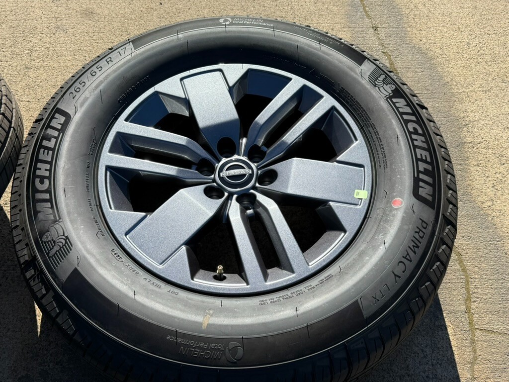 17” 2024 NISSAN FRONTIER OEM WHEELS 17X7.5 CHARCOAL GREY RIMS MICHELIN ...