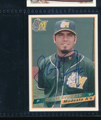 1997 Grandstand #45 Scott Rivette Modesto A's Signed Autograph (DO9 ...
