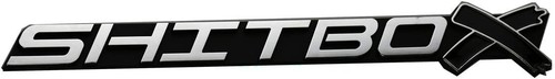 2pcs SHITBOX Emblems Badge 3D Car Fender Sticker Decal for Truck ...