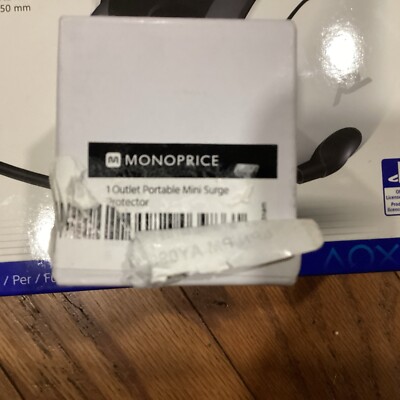 Monoprice 1 Outlet Portable Mini Surge Protector, 540 Joules, Clamping ...