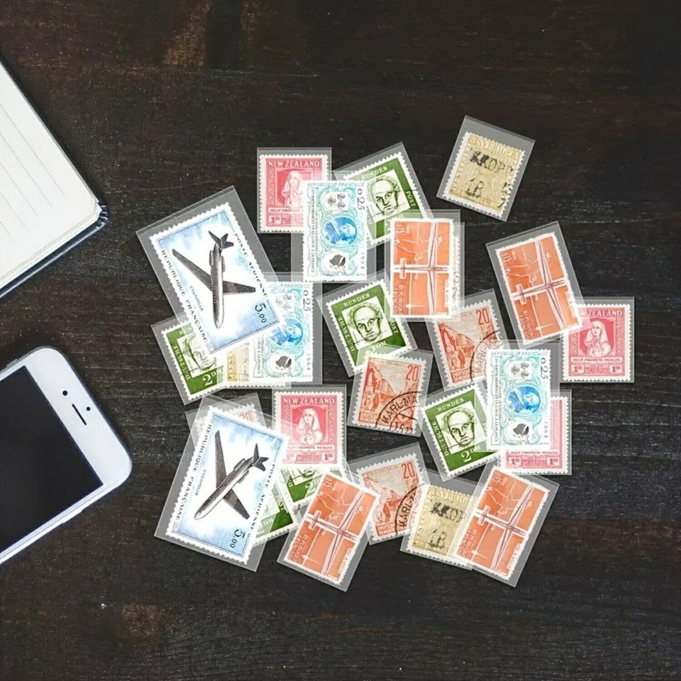 16-Type OPP Stamp Sleeves - 100/Bag, 1600 Pcs, Storage, Display, All ...